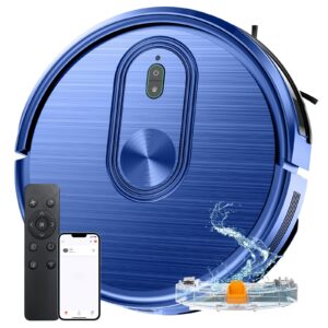 robot vacuum and mop combo, 2 in 1 mopping robotic vacuum with schedule, app/bluetooth/voice, max suction 3200pa, self-charging robot vacuum cleaner, slim, ideal for pet hair, hard floor, carpet