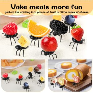 36Pcs Ant Toothpicks Fruit Dessert Fork, Cute Food Picks for Bug Themed Birthday Party Halloween Party Decorations Supplies Reusable Appetizer Forks for Picnic Themed Party Decorations