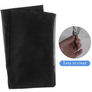 62 x 59-inch Slightly Stretchy Soft Mesh Black Mesh Fabric Netting Mesh Fabric Netting for Backpack Pocket and Straps, Netting Bag Shopping Bag, Netting Clothes and Sewing Projects