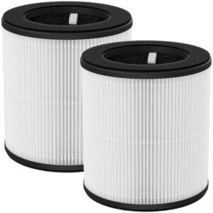 xbww 2 packs d10 replacement filter compatible with tailulu d10 air cleaner purifier, 3-in-1 filter of d10 h13 grade true hepa filter, activated carbon filter and fine mesh nylon pre-filter