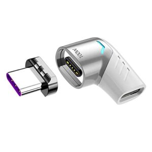 BoxWave Adapter Compatible with Brother ADS-1800W Scanner - MagnetoSnap PD Angle Adapter, Magnetic PD Angle Charging Adapter Device Saver - Metallic Silver