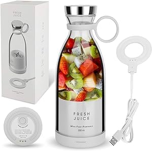 Portable Blender with USB Rechargeable Battery, Stylish and Lightweight Design