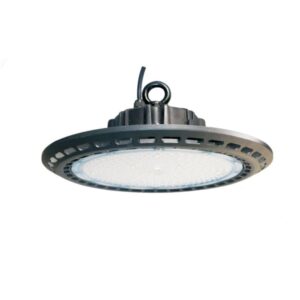 luminance led ufo high bay light 200w 4000k-5000k ev-u200w_d2dz, wet/dry location, rated for 50,000 hrs., cri 80, nichia 3030, black