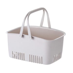 sunicon portable shower caddy basket, large capacity plastic bath basket bin storage tote with handles for bathroom kitchen dorm room bedroom