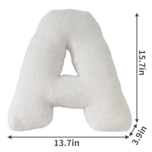 QUSLIMY Letter Plush Pillow, Decorative Throw Pillows for Bed Couch, Letter Hugging Throw Pillows, Letter Pillows English A to Z for Sofa Bedroom Living Room