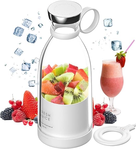 Portable Blender with USB Rechargeable Battery, Stylish and Lightweight Design