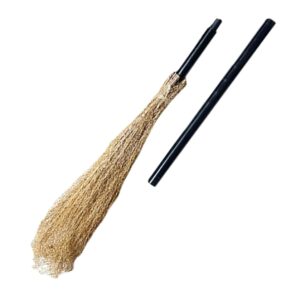 wofashpuret masquerade witch broom halloween decorative prop broomstick witch broomtick prop witch costume accessories halloween party broom costumes broom prop home ornament wooden