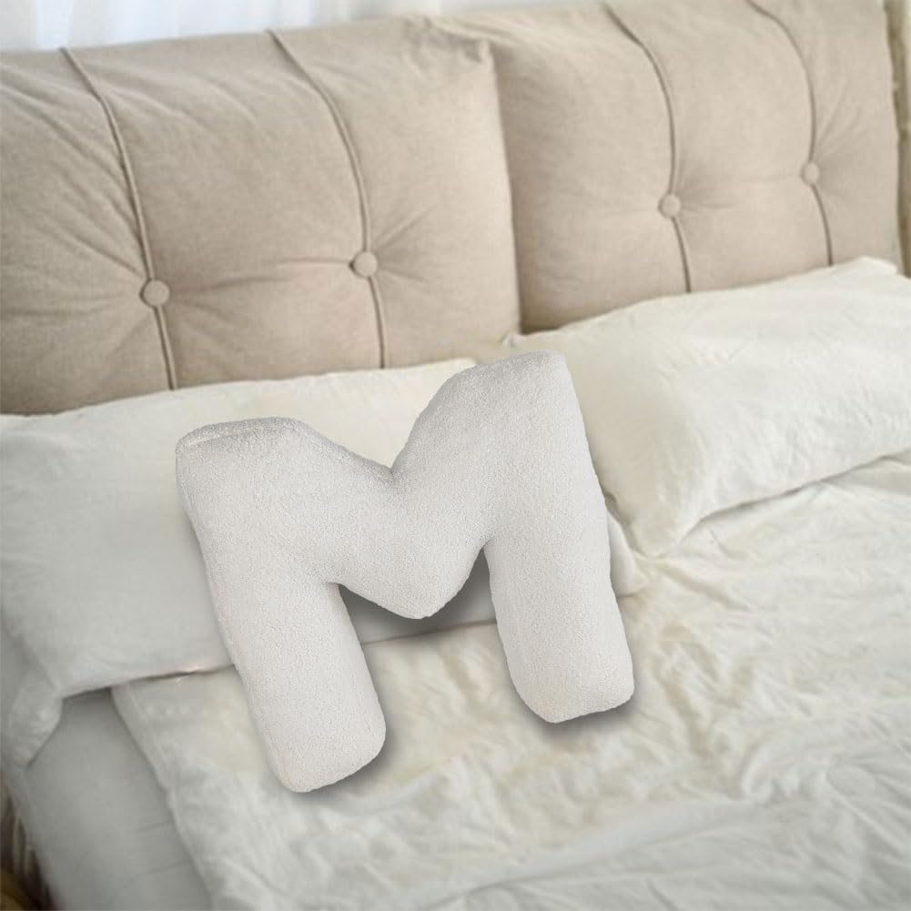 QUSLIMY Letter Plush Pillow, Decorative Throw Pillows for Bed Couch, Letter Hugging Throw Pillows, Letter Pillows English A to Z for Sofa Bedroom Living Room