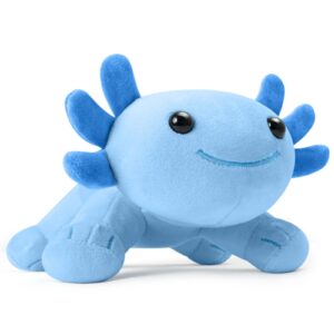 reuclothim axolotl plush toy,soft cute axolotl stuffed animal plushies,axolotl stuffed animal toy for kids, cute plushies axolotl pillow doll.blue