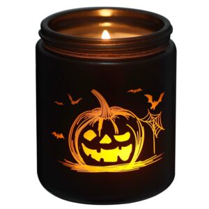 halloween lights candles with led, halloween decorations for outdoor/indoor/party, fall candle with lavender scent (over 40 hours burn), gifts for friends woman kid, accessories & stuff, 100% soy wax