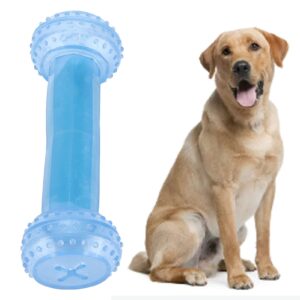 COSMICROWAVE Teether Cooling Chew Toy Teething Toy Freezable Dog Toys Dog Cooling Toys, Cooling Pet Teether Stick for Small Medium Dogs Fetch Food Relieve Dental Discomfort (Barbell Type)