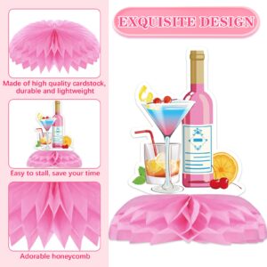 Weekgrat 9 Pcs Margs and Matrimony Bachelorette Honeycomb Centerpiece Margarita Birthday Table Decorations Cocktail Martini Themed Decoration Mexican Fiesta Wedding Bridal Shower Party Supplies