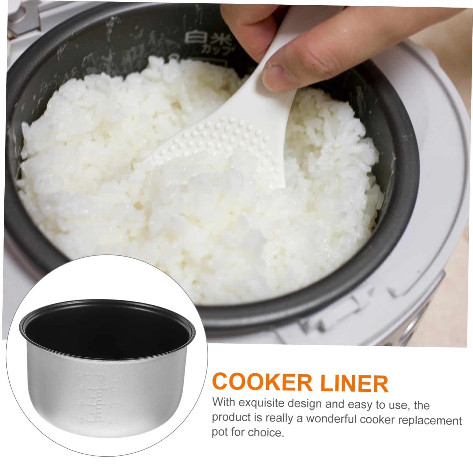 CRILSTYLEO Rice Cooker Liner Pie Pan Aroma Rice Cooker Nonstick Cooker Inner Cooking Pots Rice Cooker Insert Pot Cookers Rice Cooker Bowl Power Cooker Inner Interior Pot Instapot Pot Alloy