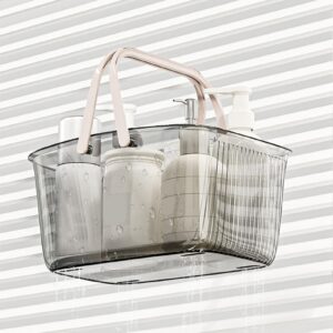 Clear Shower Storage Basket, Portable Shower Caddy, Bathroom Organizer Basket,Portable Shower Caddy Tote Storage Basket With Handles, Lightweight Shower Toiletry Organizer Bin