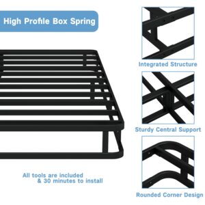 Queen Box Spring 5 Inch Box Spring for Queen Bed,Heavy Duty Carbon Steel Box Spring Bed Base with Easy Assembly,Mattress Foundation,Quiet Noise-Free,3000lbs Max Weight Capacity