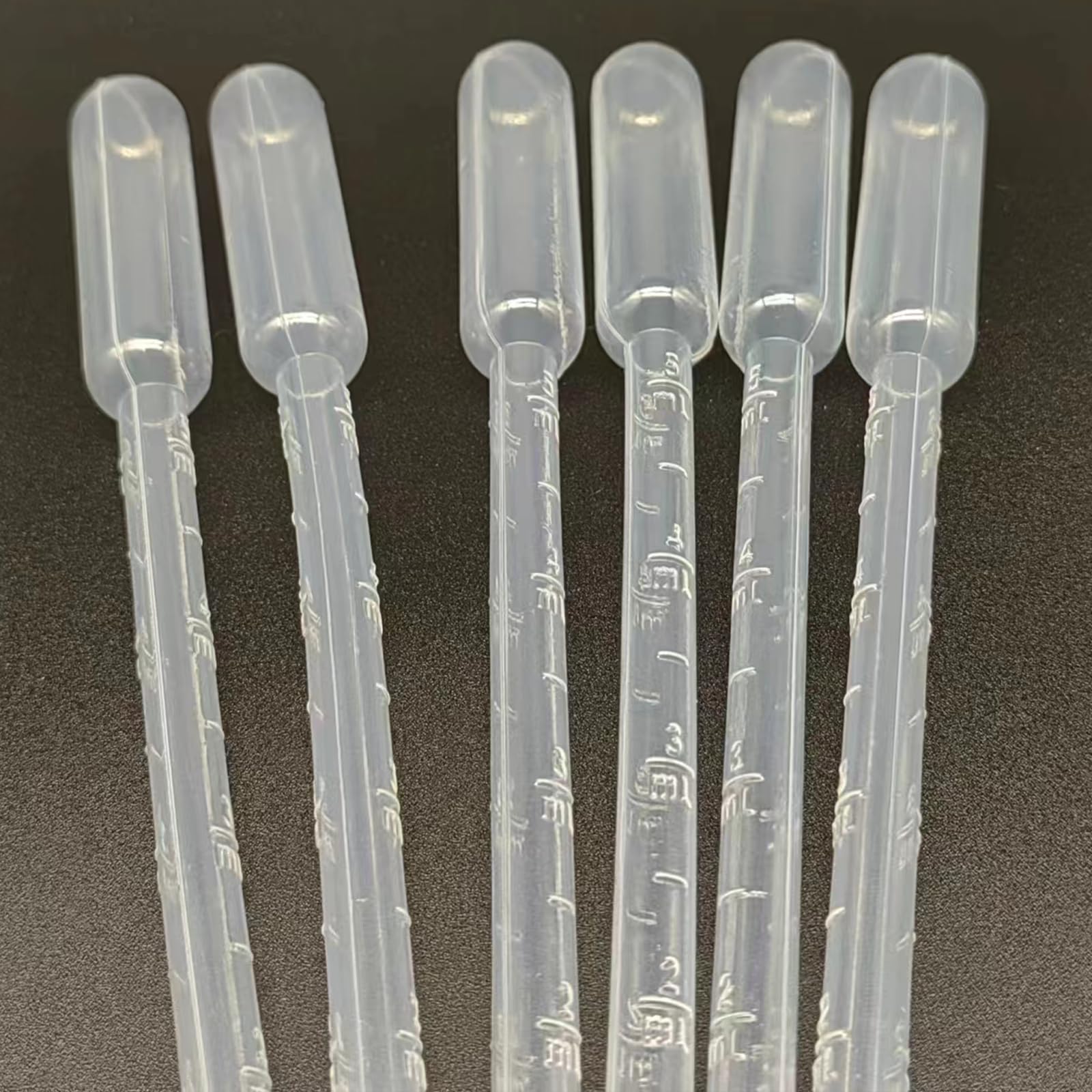 Pack of 100 5ML Disposable Pipettes Plastic Pipette Droppers for transferring Liquids, Oils, resins, Crafts, Essential Oil Mixing, Fish Tank Cleaning, Student Scientific Research Activities, etc.