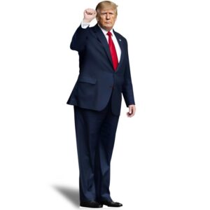 6 feet donald trump stand up | cardboard cutout | life size standee | picture poster photo print | fist to fight