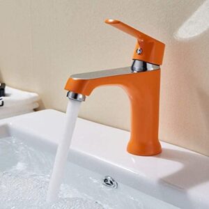 bath basin brass faucet cold and hot water taps orange bathroom mixer