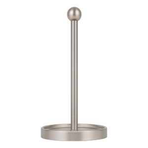 ivilon countertop paper towel holder - modern sleek ball minimalist design - color brushed nickel