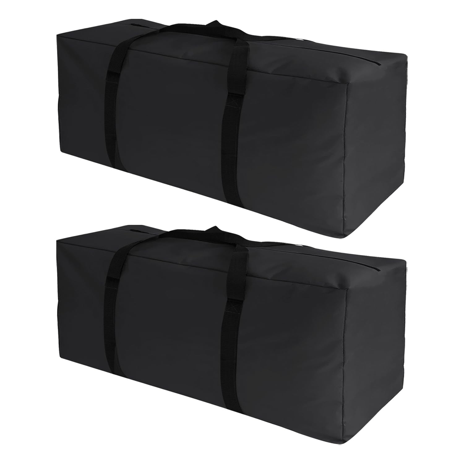 YaoKe 2 Pack Cushion Storage Bags Garden Waterproof Patio Extra Large Protective Zippered Outdoor Cushions Furniture Oxford Fabric Covers Box 68 x 30 x 20 inch Black