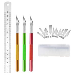 oniysutwo 14 piece craft knife set, precision cutting tools, art specific hobby blades, suitable for modeling, carving, precision knife for arts & crafts, art knife exacting knife