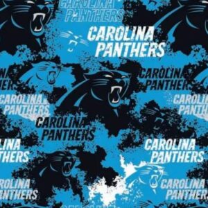 Carolina Panthers Cotton Fabric - NFL Team Logo Cotton Fabric by The Yard, Fat Quarter, Half Yard, 1 Yard, 2 Yard Cuts