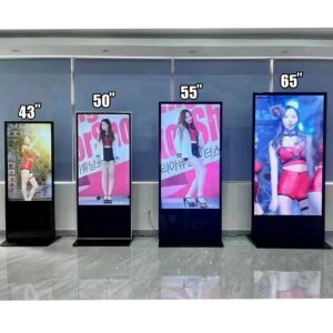 65 Inch Interactive Non-touchscreen Monitor,Win10 Core i5 RAM 4G & ROM 128G,Floor Standing Lcd Digital Signage,Commercial Interactive Advertising Display Screen,Digital Signage Kiosk Smart Board White