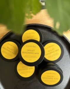 from the hive llc cast iron & carbon steel seasoning wax - mother/daughter owned - made in the usa with tn beeswax & non-fibrous oils