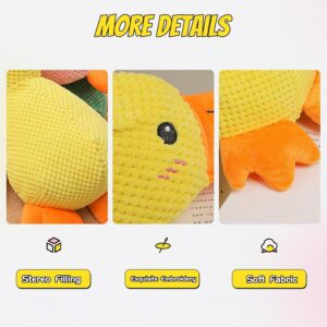 The Mellow Dog Calming Duck Toy with Soft Squeaker - IF They RIP ONE, WE Replace Another. (Yellow x1)