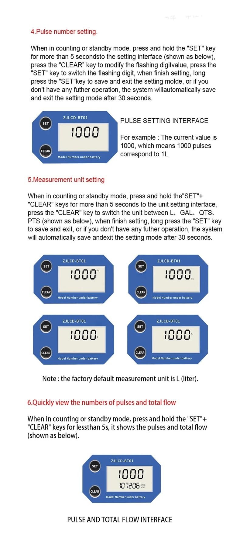 Orinthia 3inch Electronic LCD Digital Display Flowmeter NPN Turbine Flow Meter PVC Pipe Liquid Water for Farm/Garden Irrigation