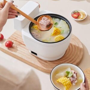 Generic Funny Rice Cooker Non-Stick Multi Cooker Toilet-Shaped Electric Cooking Pot For Stir Fry, Steak, Noodles, Soup Portable Hot Pot For Dorm, Office, Travel,toilet crock pot, white