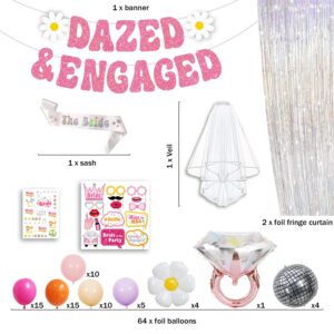 Dazed and Engaged Bachelorette, 86 Pcs Dazed and Engaged Decorations, Bachelorette Party Decorations Wedding Bridal Shower Party