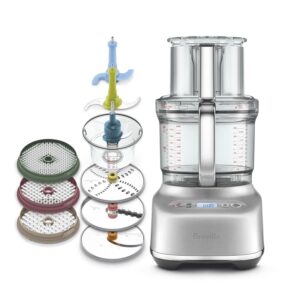 breville 16-cup paradice food processor, silver