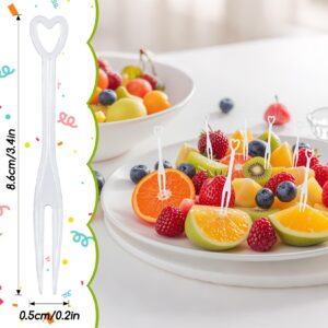 MAQIHAN 300Pcs Disposable Mini Fruit Forks - Plastic Appetizer Forks Mini Cocktail Forks Individually Wrapped Tiny Dessert Forks Cocktail Food Picks Palillos Para Fruta for Party Appetizer Charcuterie