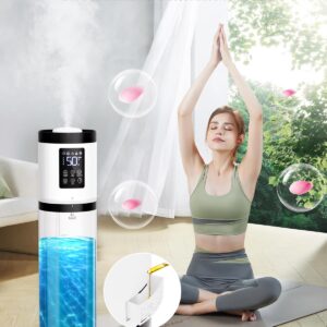 Humidifiers for Bedroom Large Room, 8L Large Capacity Cool Mist Humidifier, Air Humidifiers for Home, Smart Humidity Setting, Easy Top Fill, Sleep Mode, Essential Oil Box & Ambient Light, Auto Shutoff