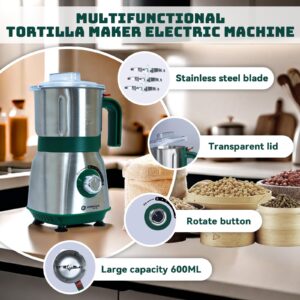 Spice and Nut Grinder, Electric Spice Grinders, Espresso Grinder with 3 Stainless Steel Blades, 1 Filter and 1 Brush,500W Wet & Dry Grinder for kitchen.(Green）