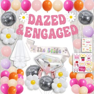 dazed and engaged bachelorette, 86 pcs dazed and engaged decorations, bachelorette party decorations wedding bridal shower party