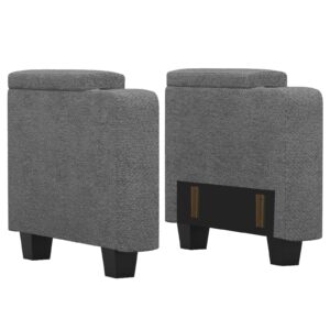 belffin fabric modular sectional couch armrests with cup holder, modular sofa side part for sectional sofa couch. light grey.