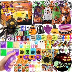 212 pcs halloween party favors for kids, bulk halloween toys for kids halloween treats bag stuffers party supplies decor, non-candy halloween treats prize toy, fun halloween gifts goodie bags fillers