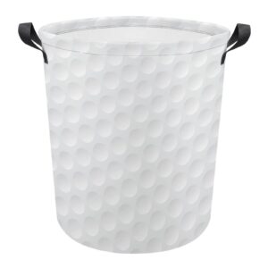 tsytma golf ball texture printed laundry basket collapsible laundry hamper with handles small round toy bin for dirty clothes hamper bedroom bathroom