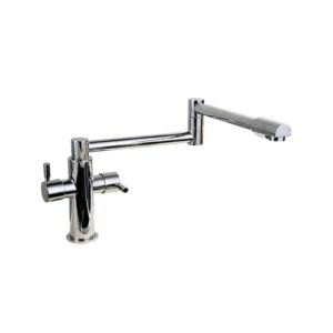 pure copper chrome plated extended hot and cold kitchen sink mixed wall mounted pot filling faucet