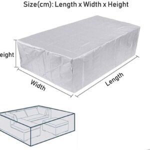 IAUZKO Patio Furniture Covers - 110x40x33in Waterproof Outdoor Sofa Cover - Heavy Duty Patio Bench Covers Rectangular Outdoor Furniture Set Cover, Tear/Water Resistant Patio Furniture Set Covers