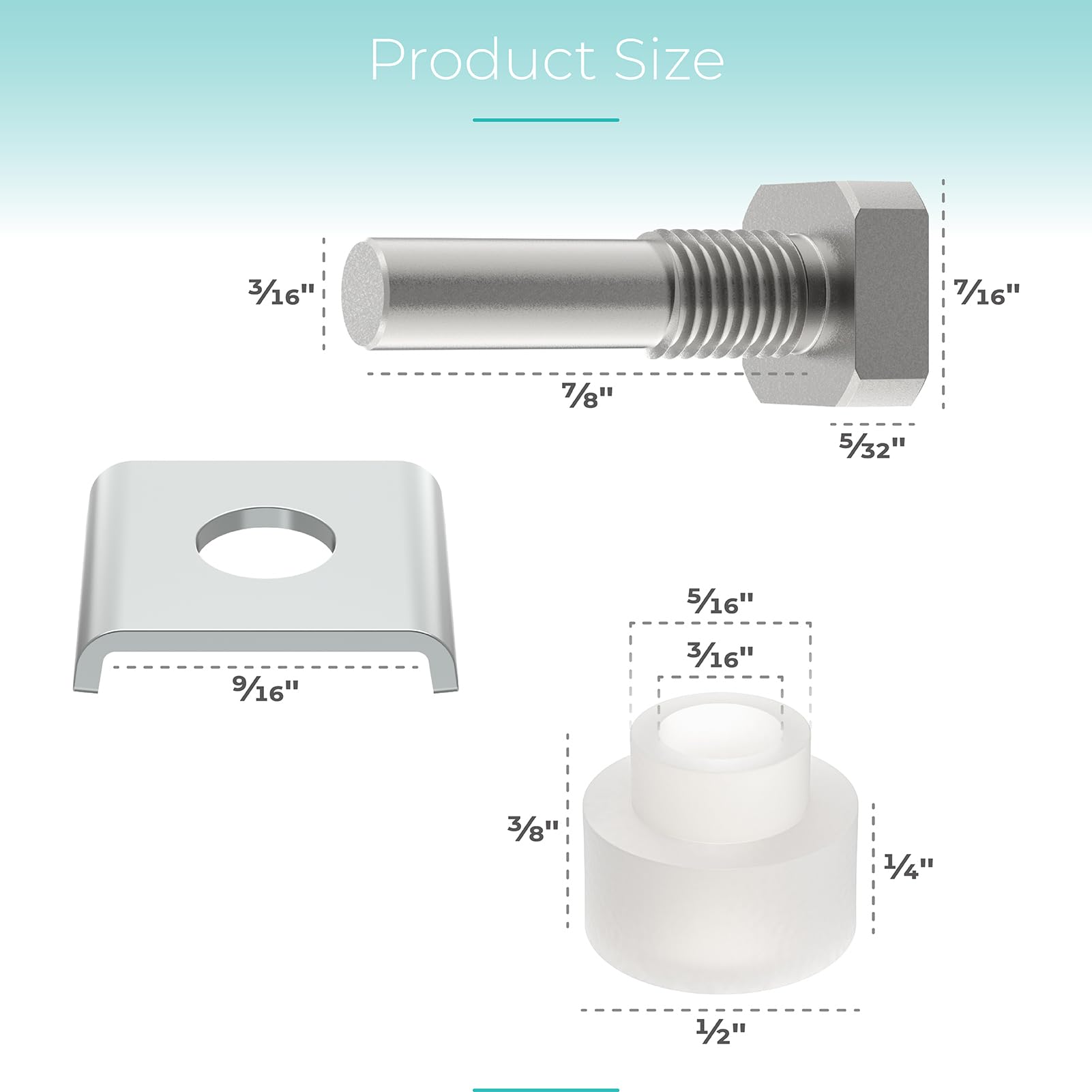 Shuisen Shower Door Pivot Pin Kit with Pivot Bushing for Pivot Shower Door,Shower Door Repair Kit #SDPP01#SPB12 for Framed Swing Shower Doors,Shower Door Replacement Parts, Shower Door Pivot Hinge Kit