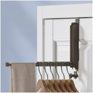 bewitu over the door clothes drying rack, folding hanging coat rack for indoor laundry room compact small space foldable portable clothing hanger hook collapsible