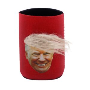 2024 donald trump mugshot can sleeves trump supporter can huggers funny soda pop and beer neoprene coolie can coolers (red)