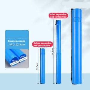 Meiliyizu Telescopic Document Storage Tube, Telescoping Poster Tube Extendable Poster Tube with Strap, Telescoping Art Transport Tube for Document Poster Drawing, Blue