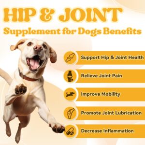 GKD Joint Supplement for Dogs, Glucosamine Hip & Joint Supplement for Dogs Support Aid with Care Mobility Bites Treats, Joint Chews for Dogs, Relief Arthritis Pain