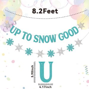 Up To Snow Good Banner - Winter Snowflake Themed Bride to Be Decor, Snow in Love Sign, Snowflake Banner for Bridal Shower Wedding Hen Party Decorations