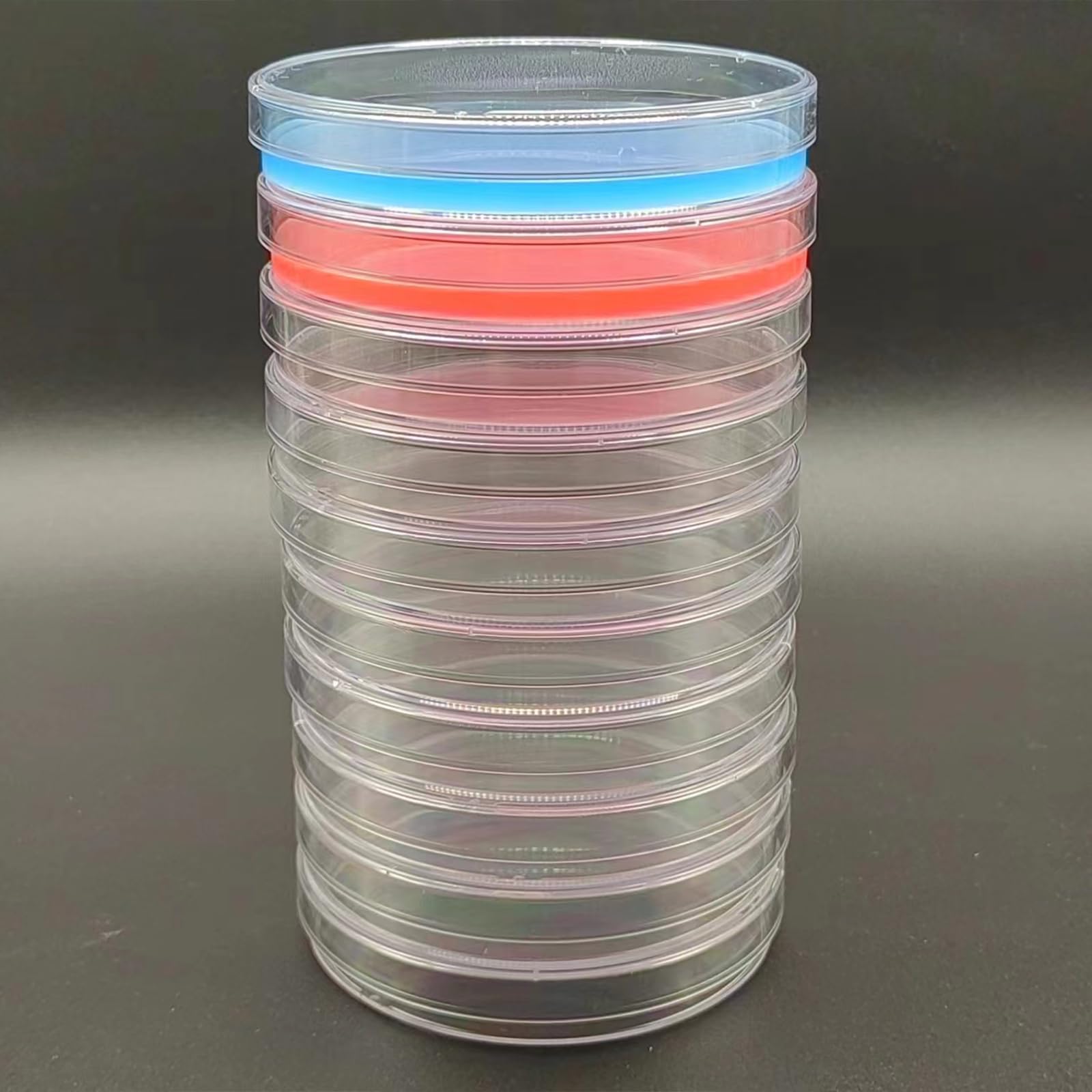 Pack of 10 Plastic Petri Dish with Lid, 90mm Diameter x 15mm Depth Plastic Petri Dish, Supplies for School Experiment Projects, Laboratory, Clear Petri Dish for Theme Party Events