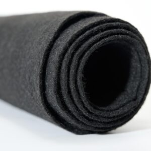 Soft Black Felt Fabric 36"X 18"/ 1.6mm Thick Sewing Patwork Material Large Craft Felt Roll Fabric by The Yard